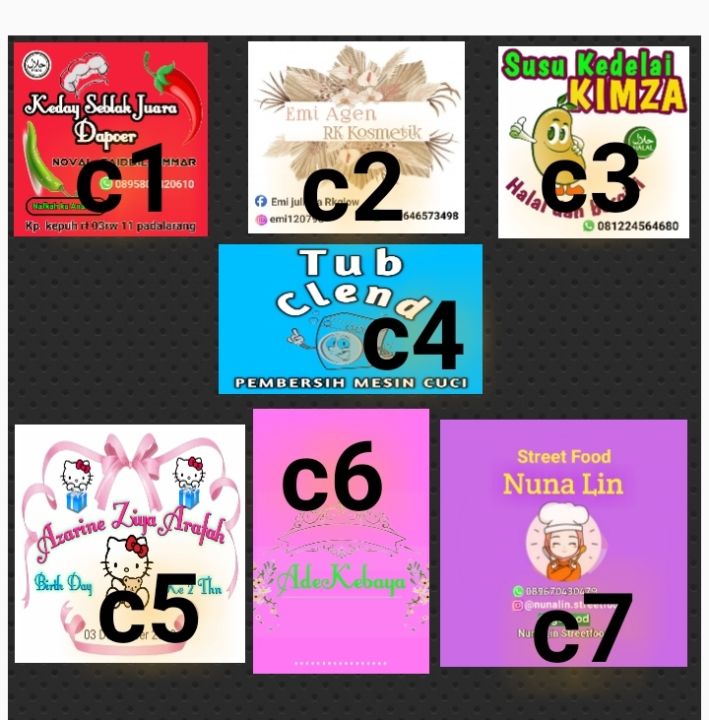 stiker nama sendiri label buat jualan makanan | Lazada Indonesia