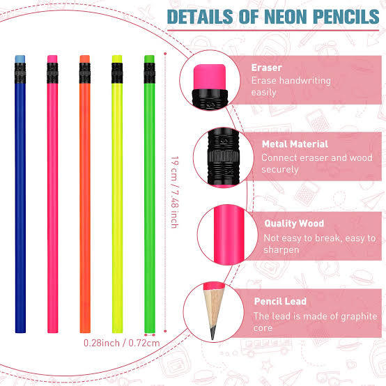 HB Pencil Neon Colors | Lazada PH