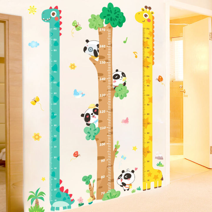 Cute Cartoon Baby Height Measurement Sticker Wall Decal Child Growth ...