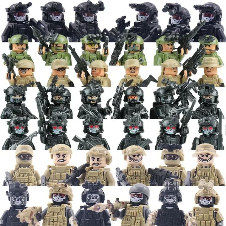 Modern City SWAT Ghost Commando Special Forces Army Soldier Figures ...