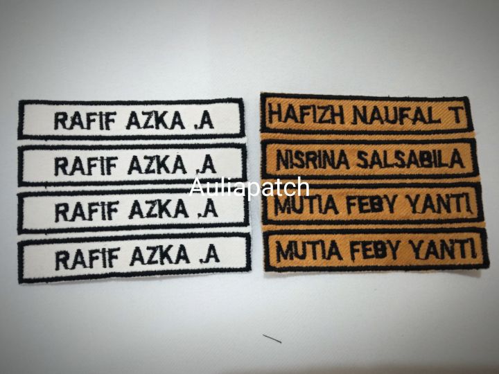 BORDIR NAMA SEKOLAH / NAME TAG /PAPAN NAMA | Lazada Indonesia