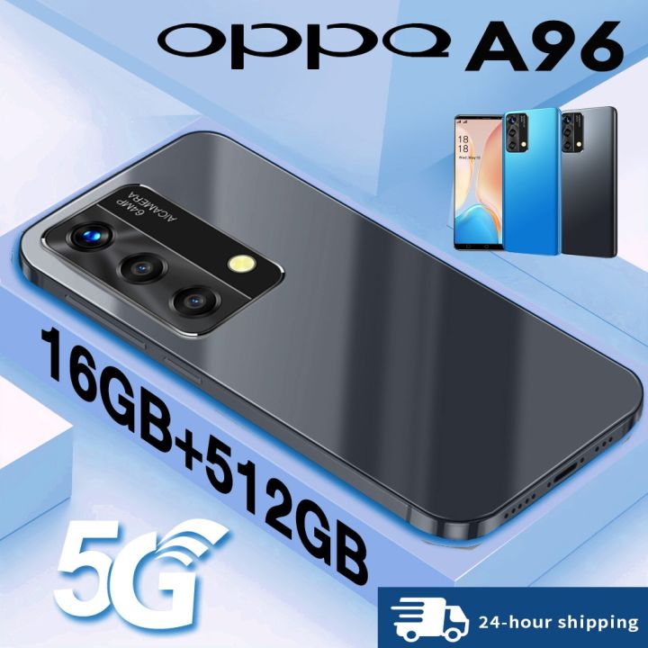 【รับประกัน 1 ปี】ของแท้100% โทรศัพท์มือถือ 0PP0 A96 5g smartphone หน้าจอ6.9-inch (แรม16+รอม512GB ...