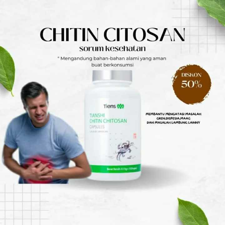 (Viral ditktok) 20 Capsul Tianshi Chitin Chitosan Herbal China Asam ...