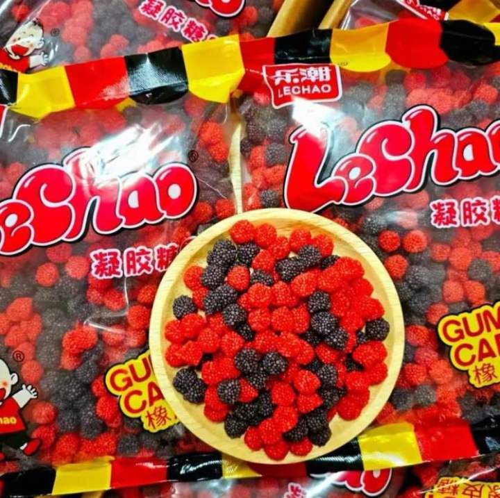 Lechao เยลลี่เบอร์รี่เกล็ด 2 สี เยลลี่รสหวานอมเปรี้ยว เคี้ยวกรุบกรอบ ...