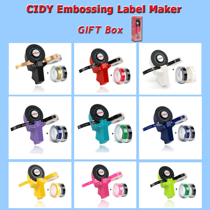 CIDY C101 embossing label maker for 9mm dymo/motex/cidy 3D 12965 1880 ...
