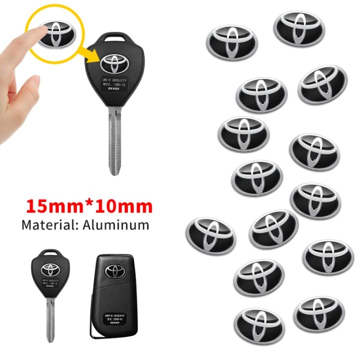 15mm Car Key Sticker Logo 3D Metal Emblem for Toyota Corolla Camry RAV4 ...