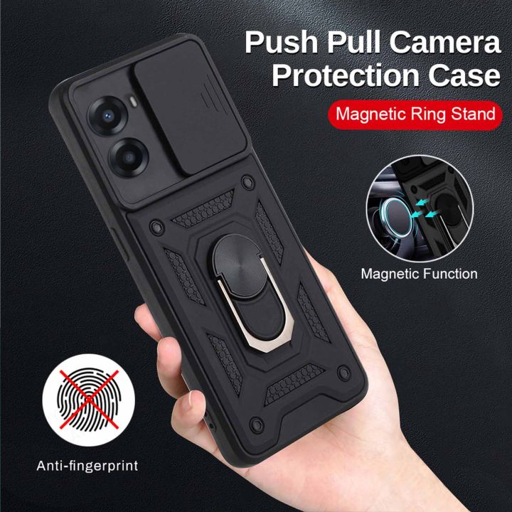 Huawei Nova 10 SE Shockproof Armor Casing Car Magnetic Ring Cover Push ...