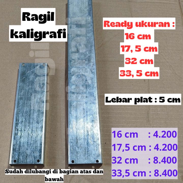 Besi keel penyangga dudukan running text - plat besi penyangga dudukan ...