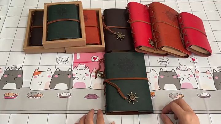 Retro European notebook loose-leaf notebook notepad hand book kraft ...