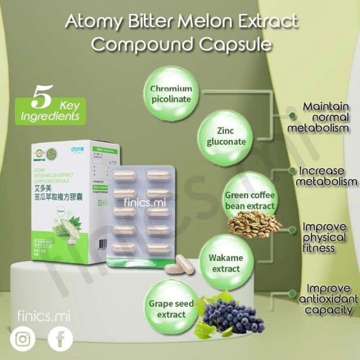 ATOMY Bitter Melon Extract Compound Capsule isi 60 Capsule | Lazada ...