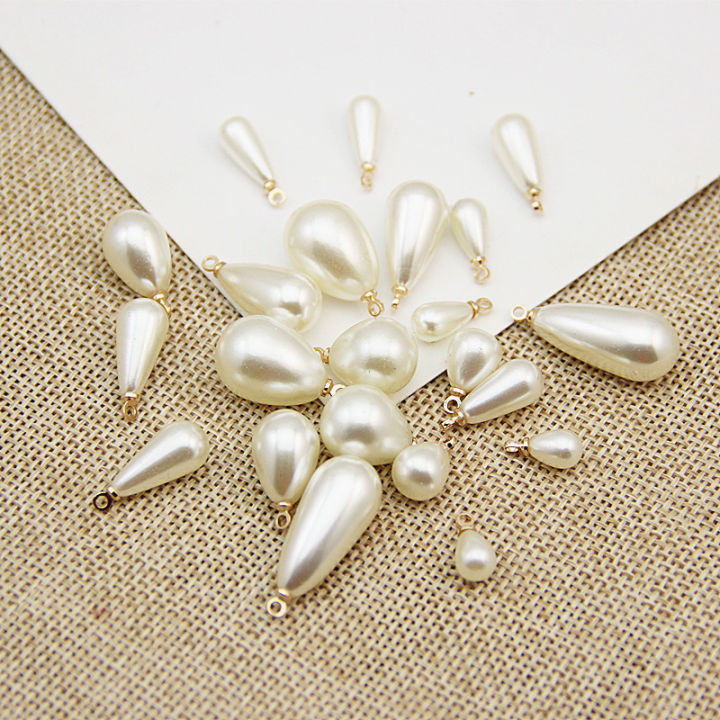 Handmade Single Tear Drop เลียนแบบไข่มุกจี้สร้อยข้อมือสร้อยคออุปกรณ์ ...