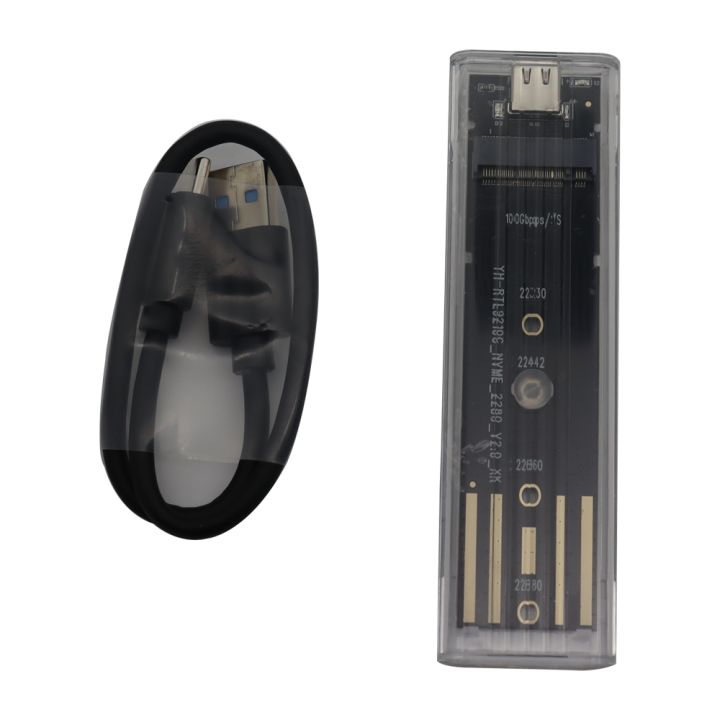 M.2 NVME SSD Transparent External Enclosure PCIe NGFF SATA Dual ...