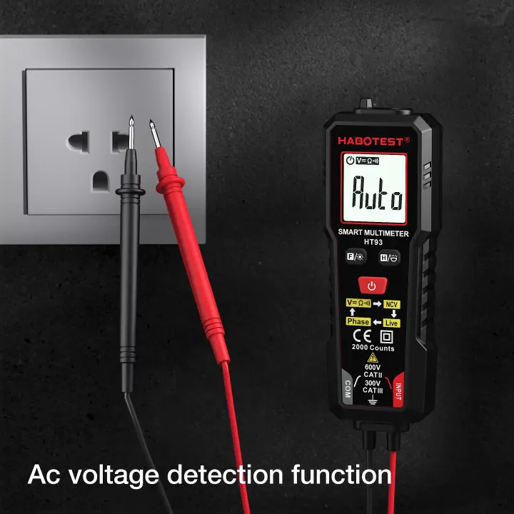 HABOTEST HT93/HM98 Multimeter Digital 2000 Hitungan dengan T-RMS NCV ...