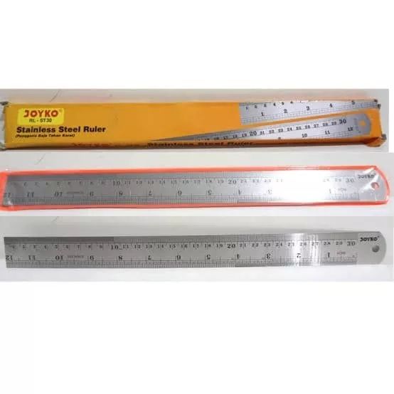 Penggaris Besi JOYKO 30cm/Ruler/Mistar Besi/Penggaris Stainless ...
