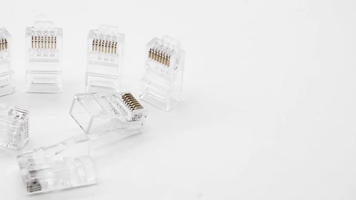 CAT5 Modular Plug Connector 8P8C Gold Plated RJ45 Net Network Cables ...