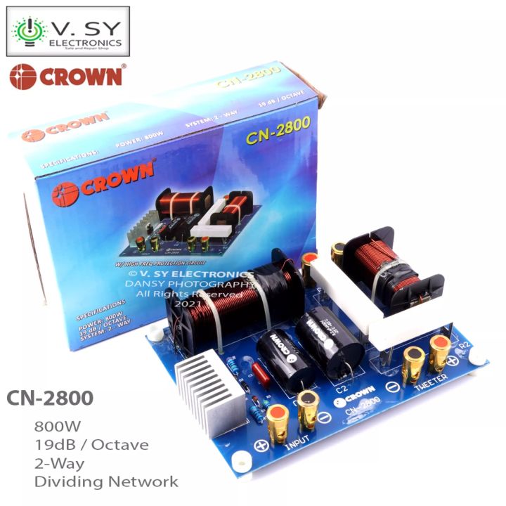Original Crown CN-2800 800W 8 Ohms 2-Way Dividing Crossover Network for ...