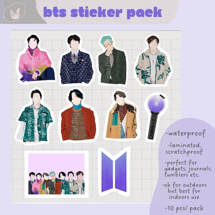 BTS STICKER PACK (high quality and waterproof) | Lazada PH
