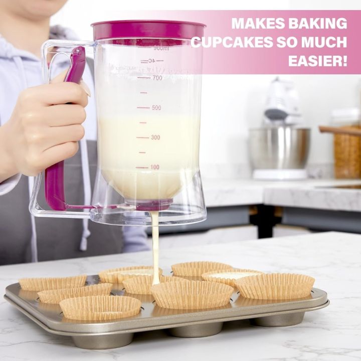 Pancake Batter Dispenser,Batter Dispenser with Squeeze Handle for ...
