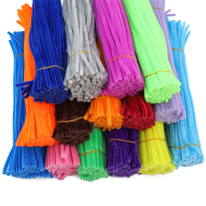100Pcs 30cm Colorful Chenille Stems Stick Cleaners Chenille Stem Pipe ...