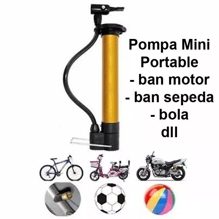 Pompa Angin Ban Sepeda dan motor // Pompa Ban Mini Portable Hidrolis ...