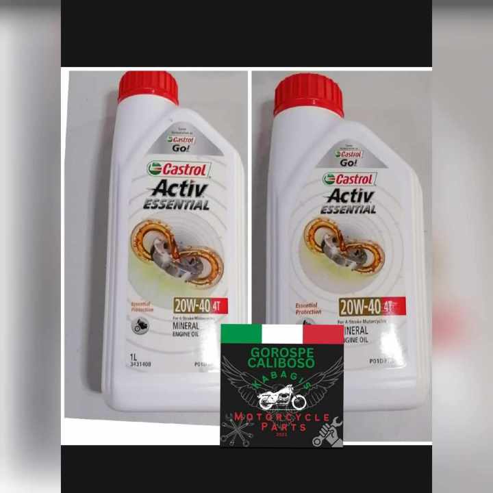 Castrol Activ Essential 4T 20W-40 Engine Oil (1 Liter & 800ml) | Lazada PH
