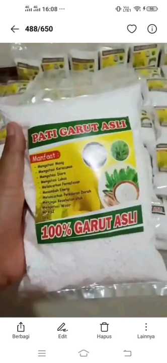 PATI GARUT asli tanpa pengawet dan tanpa campuran .Produk berupa tepung ...