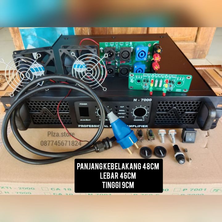 Bok power amplifier N7000 lengkap aksesoris box N7000 ukuran 2U komplit ...