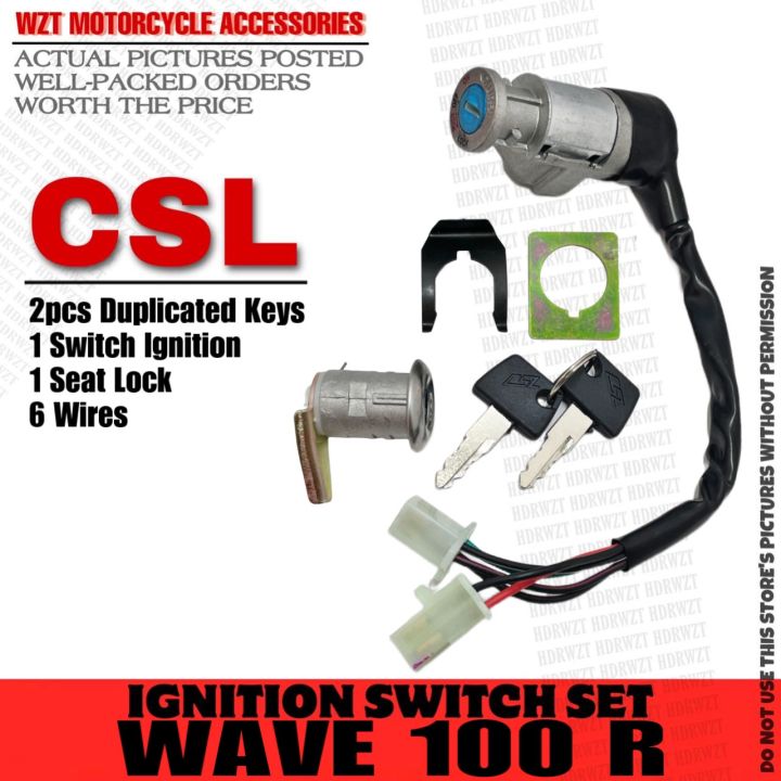 CSL Honda Wave 100 R / Wave100 Ignition Set with Seat Lock & Keys ...