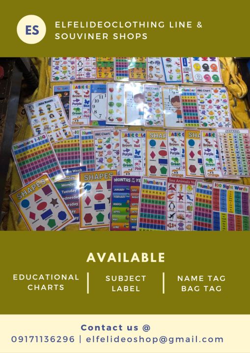 LAMINATED EDUCATIONAL WALL CHARTS | Lazada PH