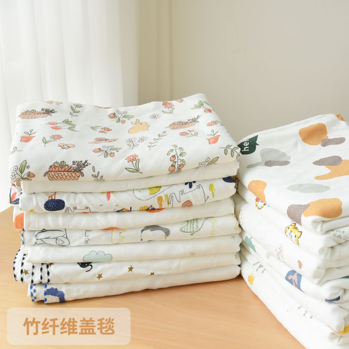 Cooling Bamboo Fiber Blanket Summer Lightweight Air Conditioning Nap Summer Style Modern Simple ...