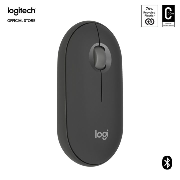 Logitech Pebble Mouse 2 M350s Slim Bluetooth Wireless Mouse, Portable ...