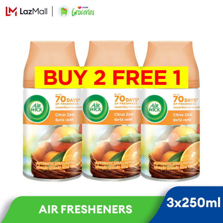 Air Wick Automatic Air Freshener Spray Refill Citrus (250ml) 2+1 [Value ...