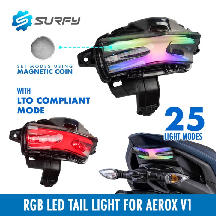 YAMAHA Aerox RGB Led Tail Light 25 Lights Mode | Lazada PH