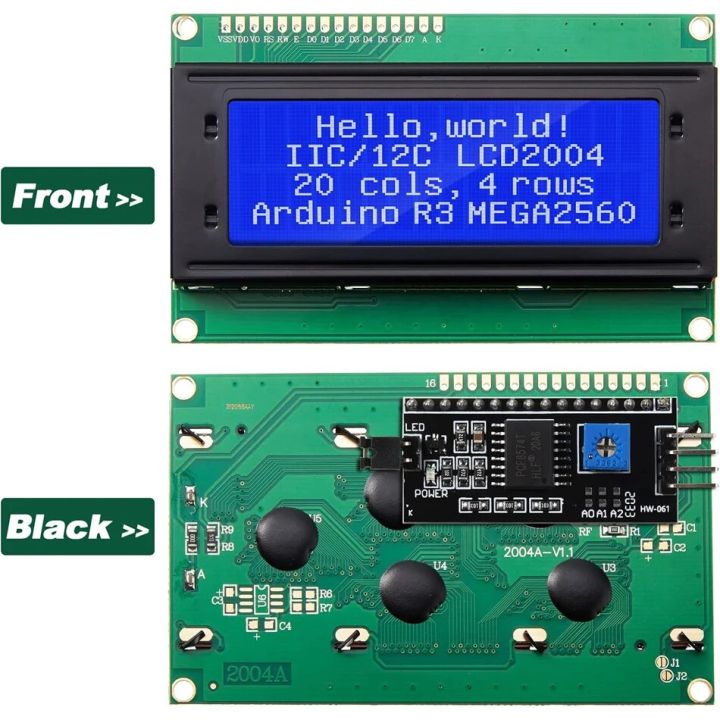 LCD2004 2004 LCD Module Blue/Green/White Screen 20X4 Character LCD Display IIC I2C Serial ...