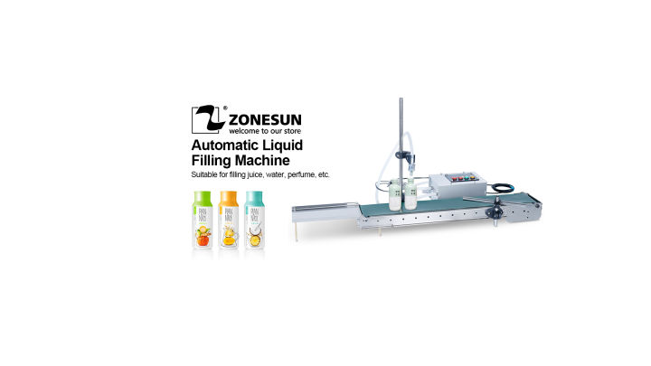 ZONESUN Automatic Electrical Conveyor Belt Single Head Liquid Filler ...