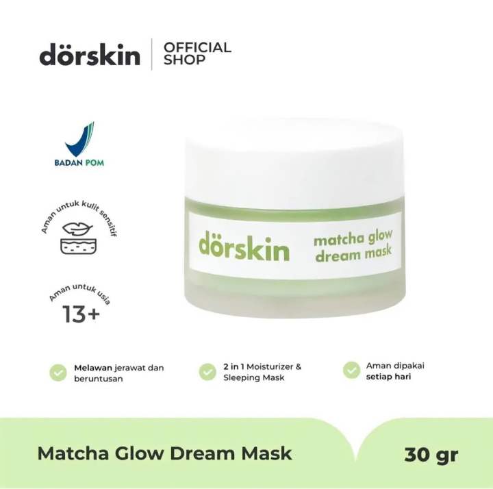 [FREE GIFT] DORSKIN MATCHA GLOW DREAM MASK SLEEPING MASK MOISTURIZER ...