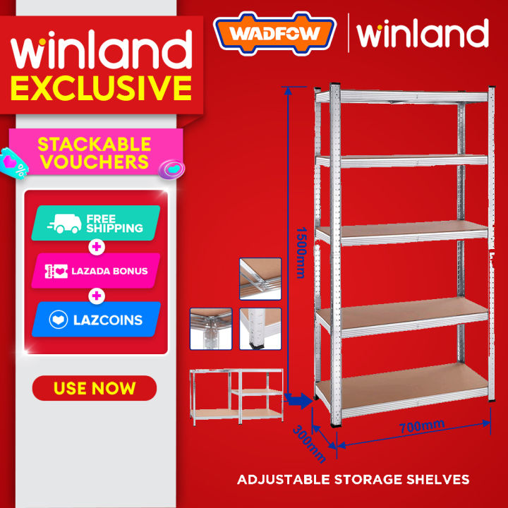 Wadfow by Winland 5-Tier Adjustable Storage Shelves (RACKS) WTS1A73 WAD ...