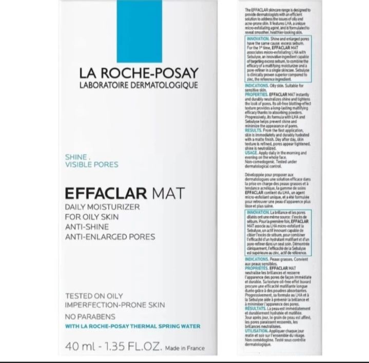 la Roche posay effaclar mat daily moisturizer for oliy skin 40.ml ...