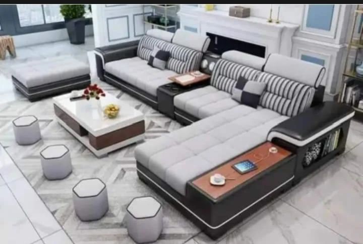 Sofa Ruang Tamu Modern 2024 Satu Set Dengan Meja HPL Dan kursi Kotak Kecil | Lazada Indonesia