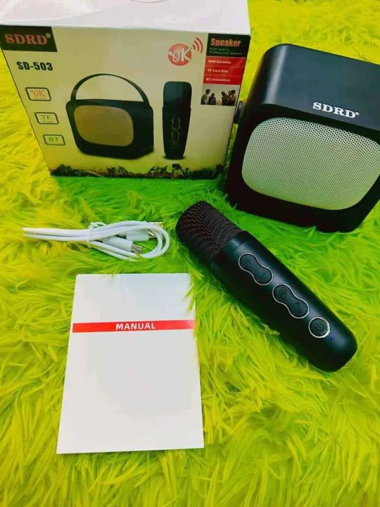 MINI PORTABLE BLUETOOTH KARAOKE SPEAKER FREE WIRELESS MIC (GOOD FOR ...