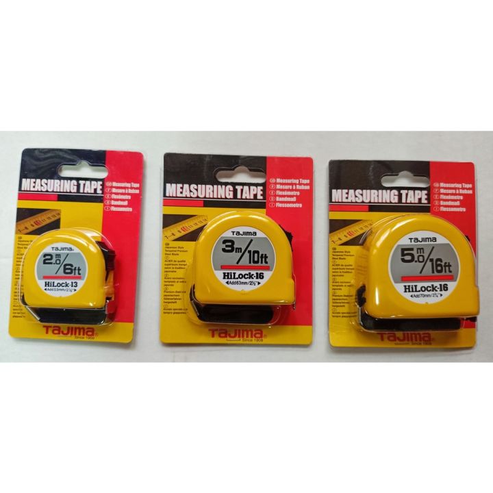 TAJIMA HI-LOCK TAPE MEASURE 2MT/6Ft, 3MT/10Ft, 5MT/16Ft | Lazada PH