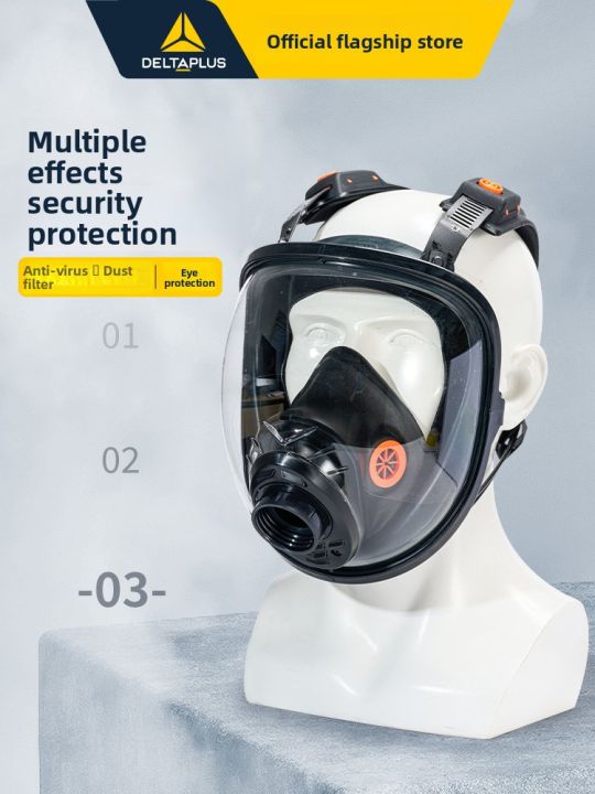 Deltaplus | Dust & Smoke Protection Full Face Respirator Mask | Lazada ...