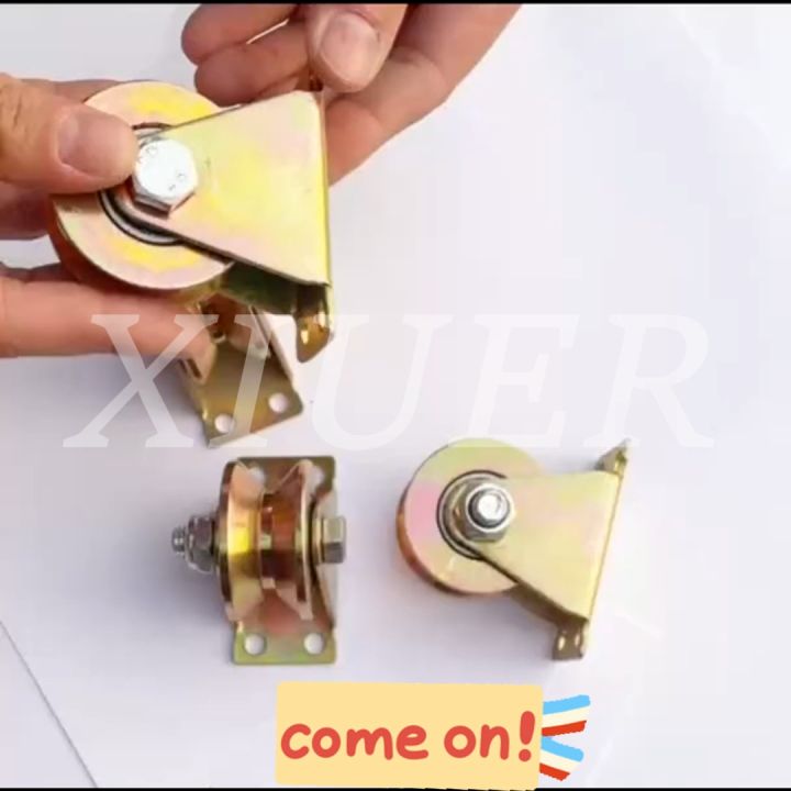 2" - 4" U-Groove Wheel, Color Zinc Plating U-Type Heavy Duty Rigid ...