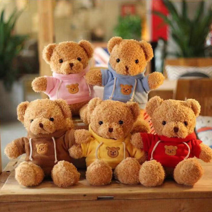 HFTOY 30cm Handmade Teddy Bear Plush Toy Cute Changing Clothes Stuffed ...