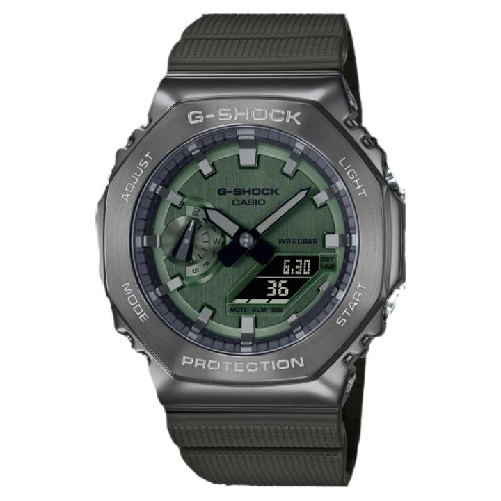 นาฬิกาข้อมือ G-SHOCK Casio GM-2100 ทรงสี่เหลี่ยมแปดเหลี่ยม วัสดุโลหะ ทน ...