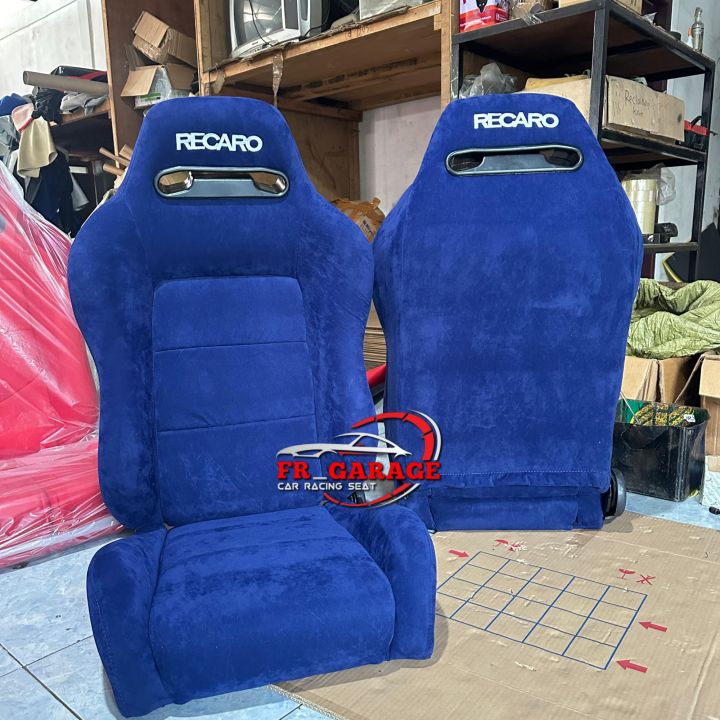 JOK MOBIL RACING RECARO SR3 SUEDE BIRU | Lazada Indonesia