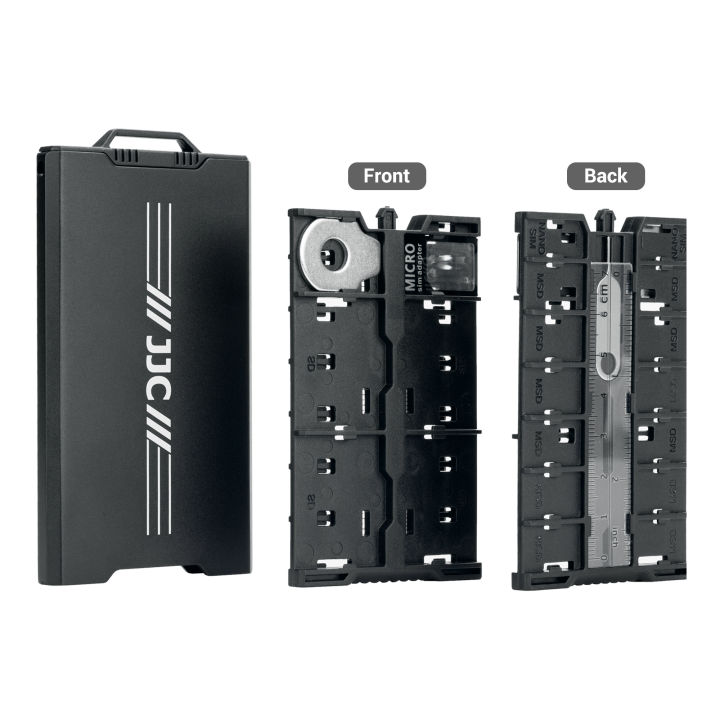 JJC 18 Slots Memory Card Case Pop-up Design SD MicroSD Card Holder with ...