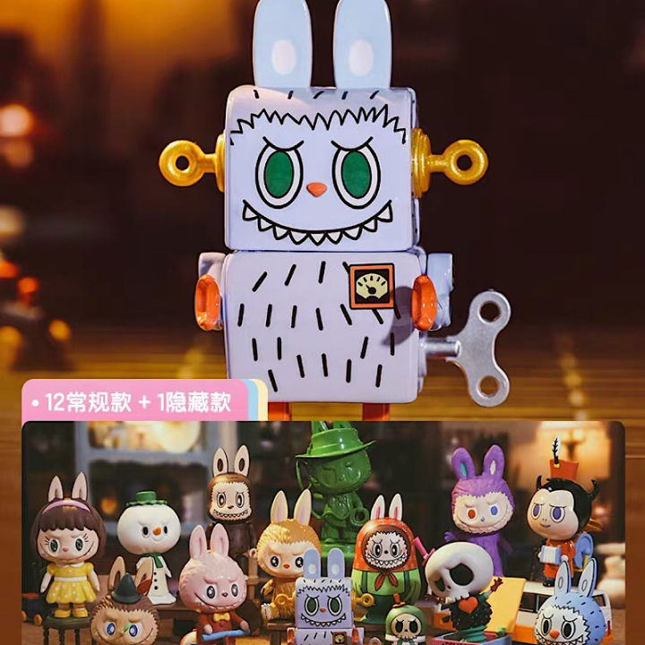 Popmart ฟองมาร์ท labubu ซีรีส์ของเล่นเอลฟ์กล่องตาบอดทำมือของตั้งโชว์ ...