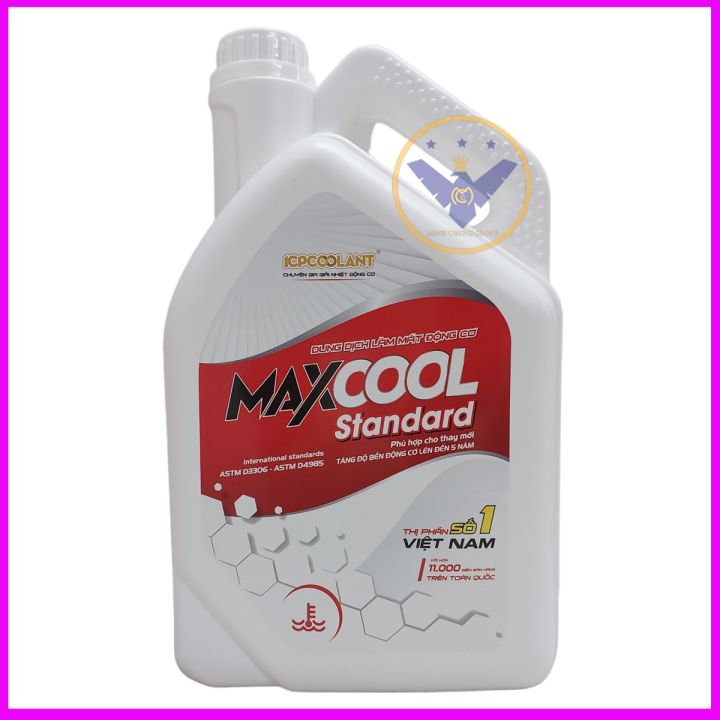 Nước làm mát xe ô tô màu đỏ Maxcool 4L tặng lon 500ml | Lazada.vn