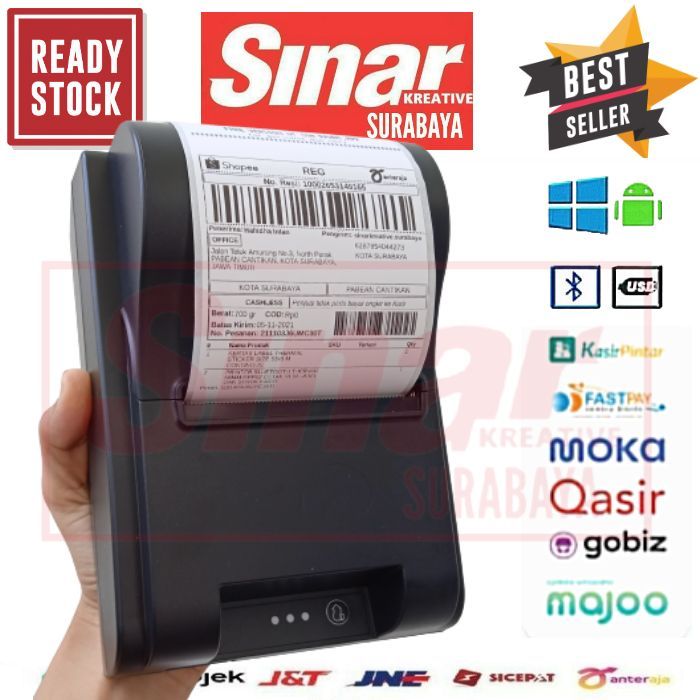PRINTER BLUETOOTH 80MM THERMAL DESKTOP C80BT CETAK RESI DAN STRUK PPOB KASIR | Lazada Indonesia